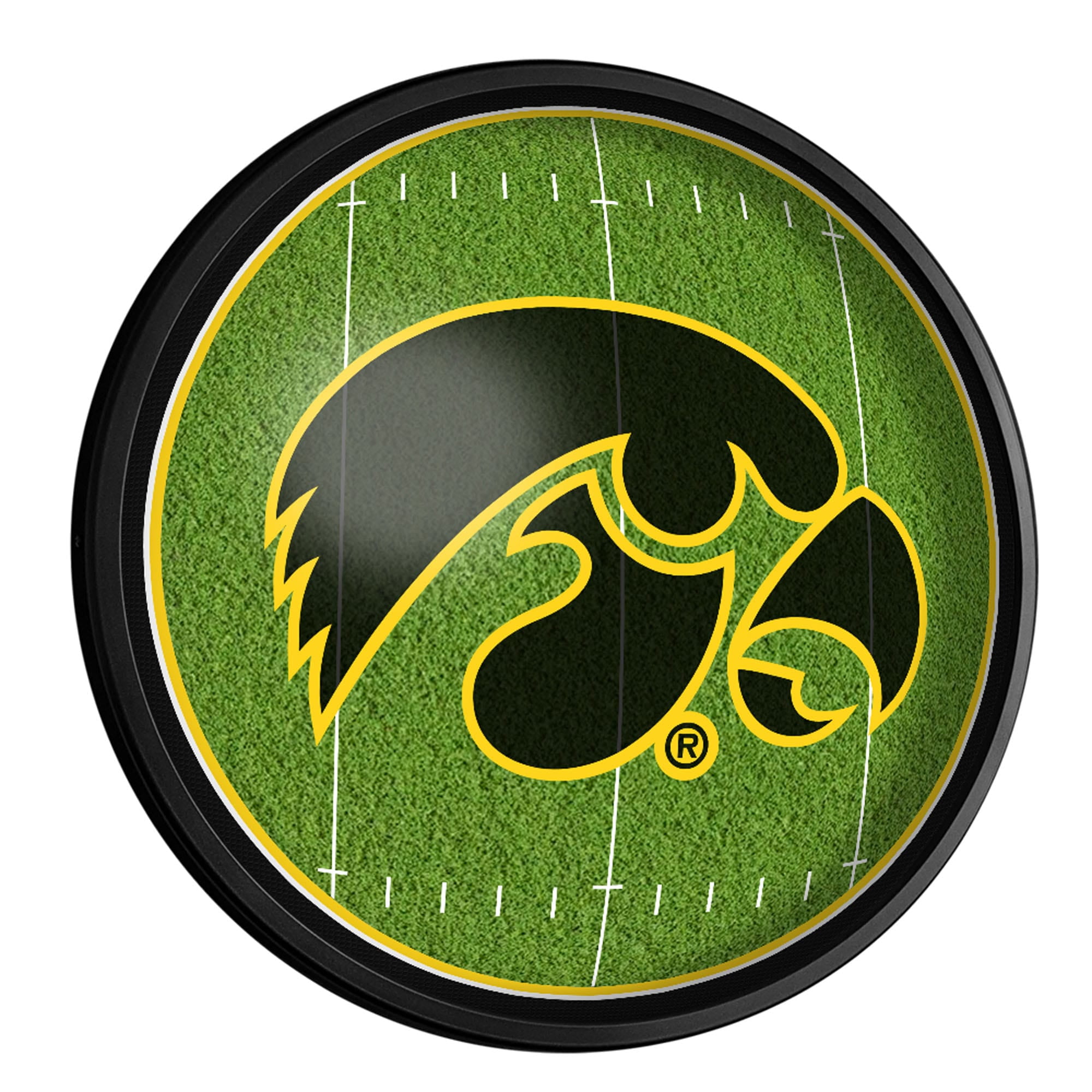 Iowa Hawkeyes Football 18'' Round Slimline Illuminated Wall Sign ...