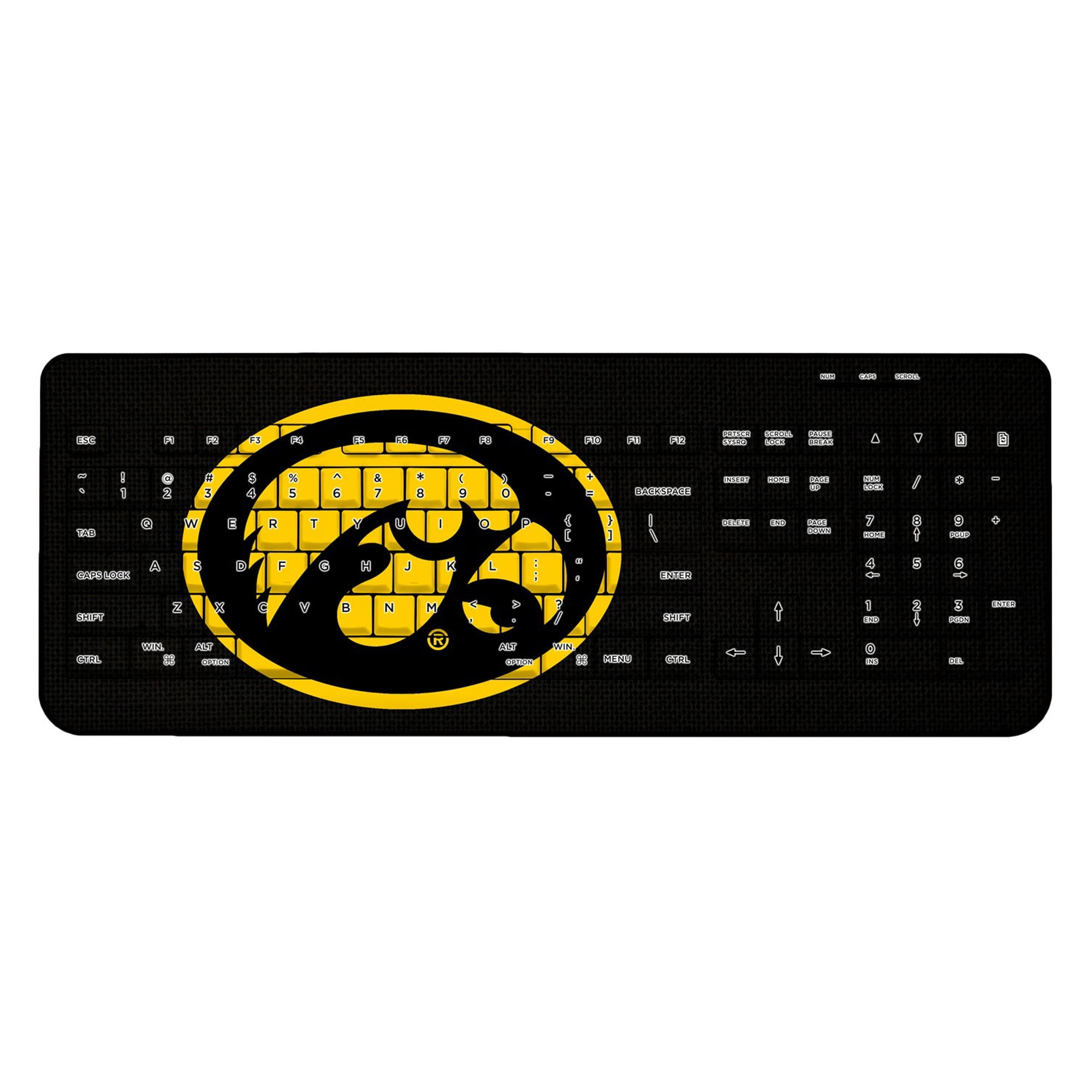 Iowa Hawkeyes Solid Design Wireless Keyboard - Walmart.com