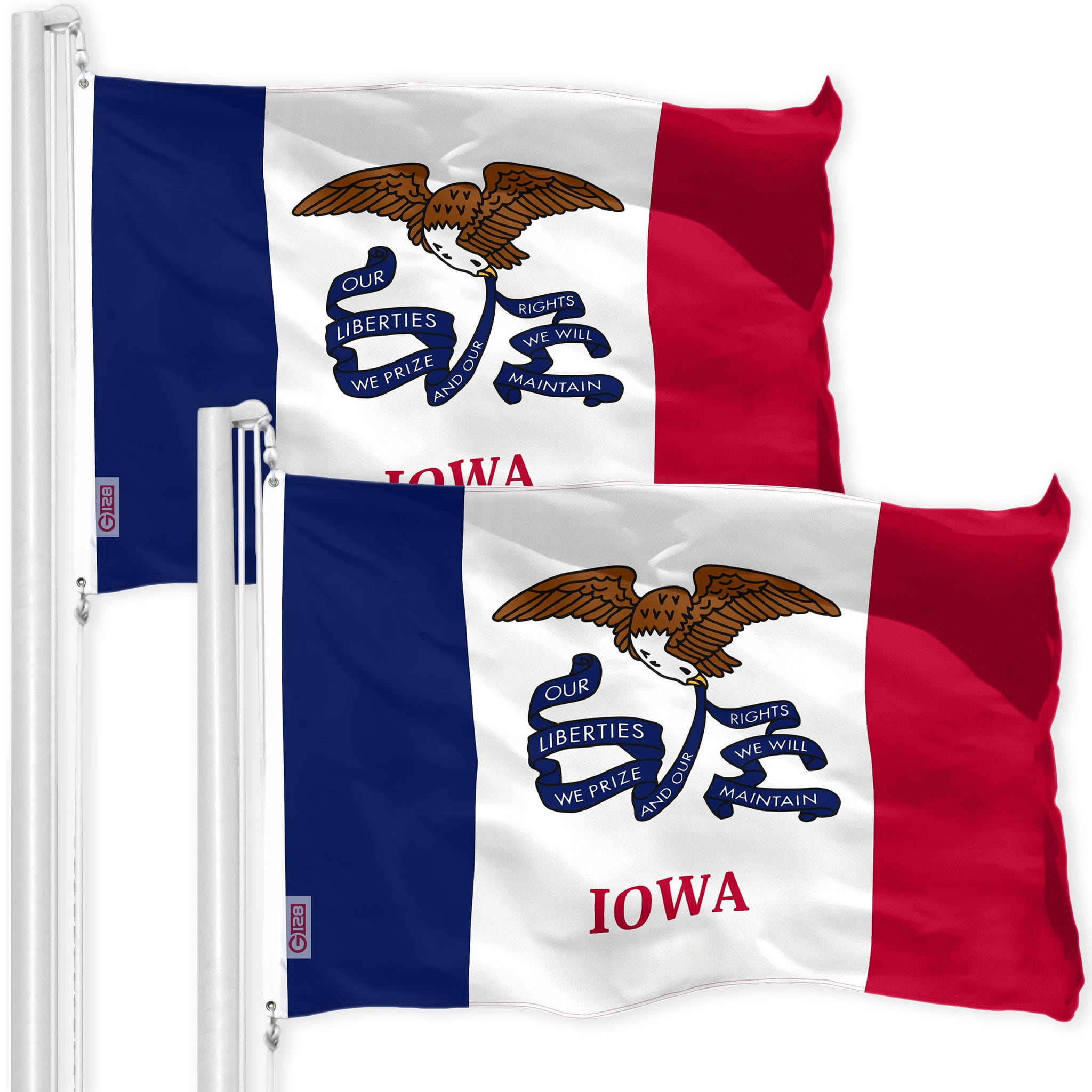 Iowa IA State Flag 3x5FT 2-Pack 150D Printed Polyester By G128 ...