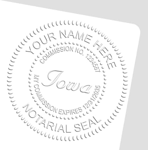 Iowa Notary Public Seal Embosser - Hybrid Model, State Board Compliant ...