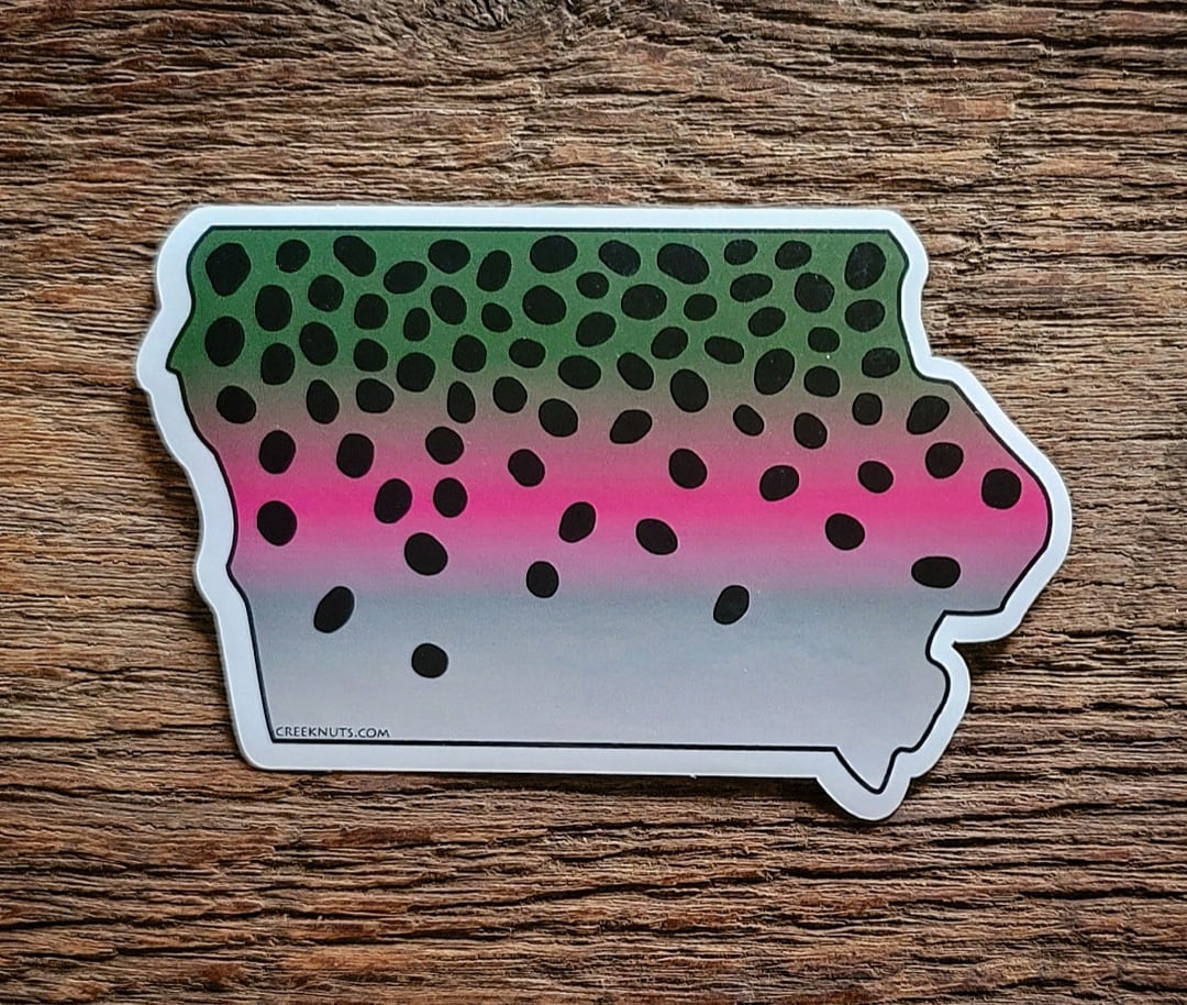 Iowa Rainbow Trout Skin Sticker Decal - Walmart.com