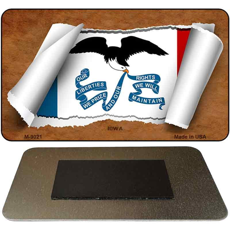 Iowa Scroll Novelty Metal Magnet M-9021 3.5" x 2" Magnet (M) - Walmart.com