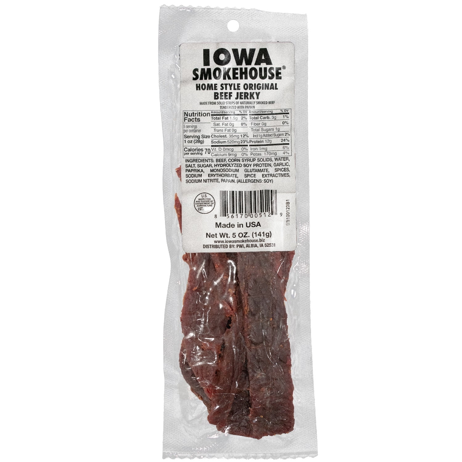 Iowa Smokehouse Home Style Original Beef Jerky, 5 oz - Walmart.com