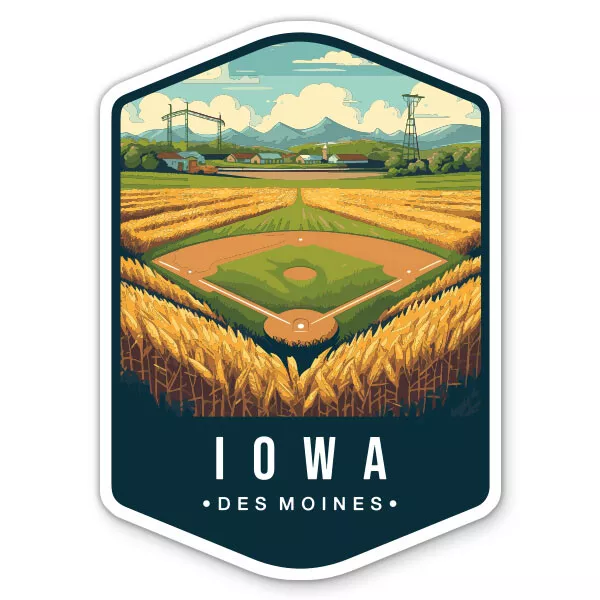 Iowa State Badge Travel Sticker Phone Decal Water Bottle Stickers Car ...