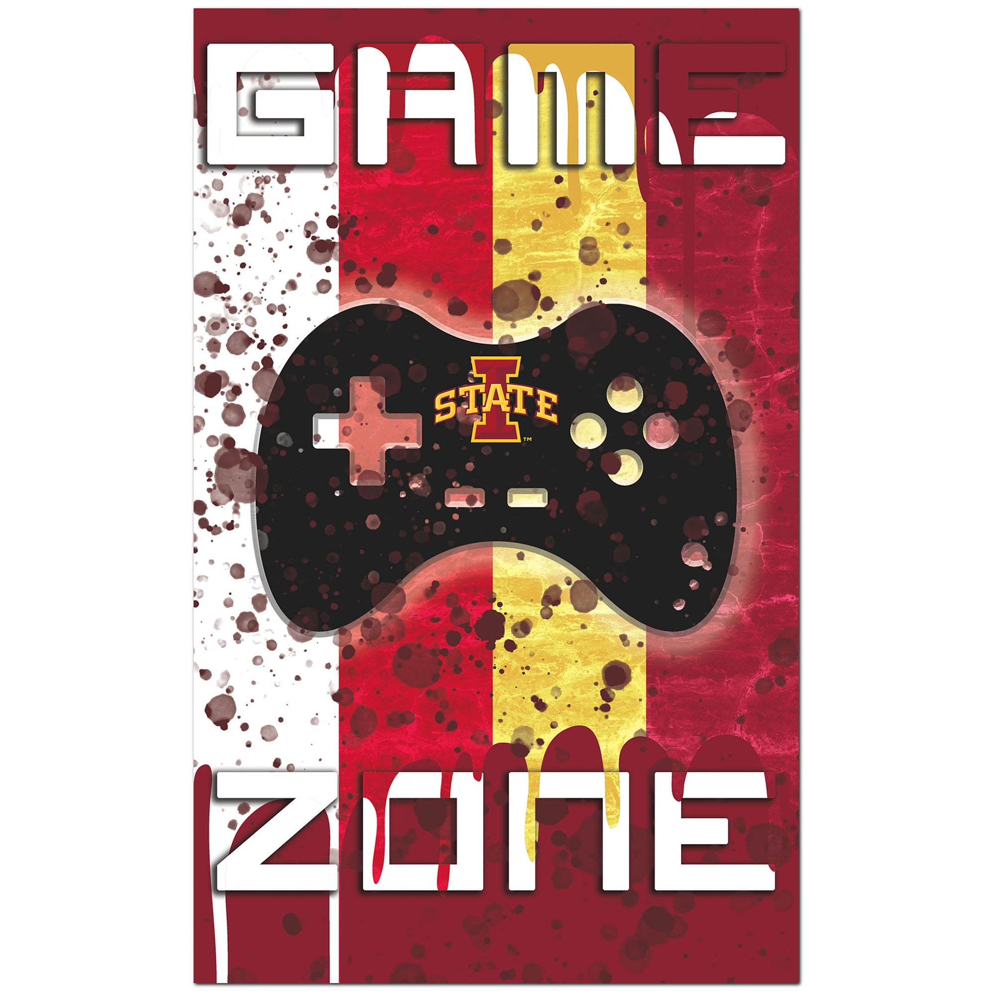Iowa State Cyclones 11" x 19" Grunge Wall Art - Walmart.com