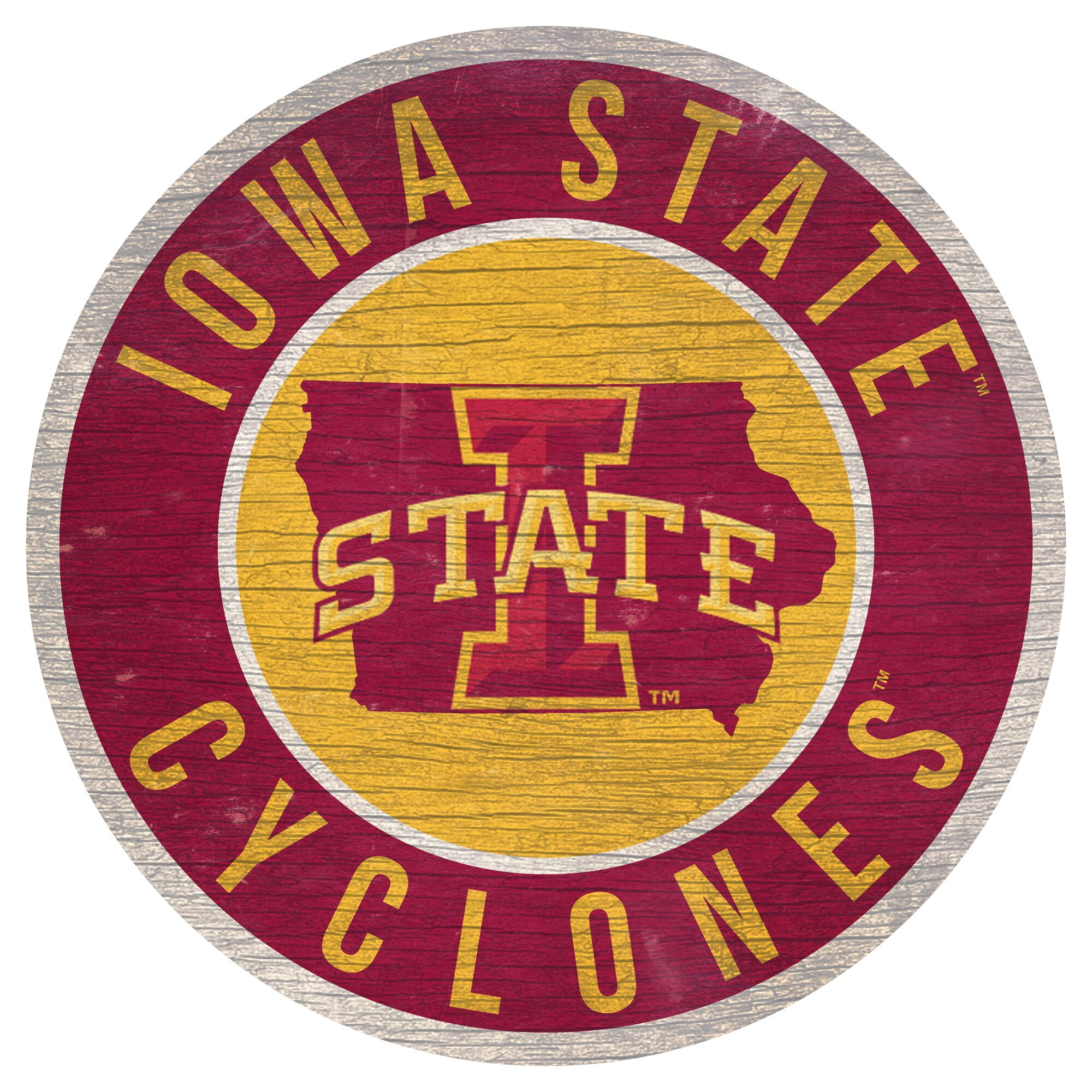 Iowa State Cyclones 12'' x 12'' State Circle Sign - Walmart.com