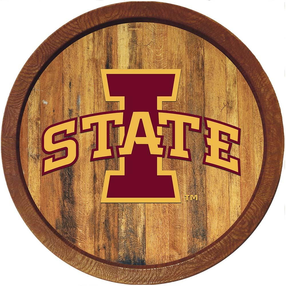 Iowa State Cyclones 21'' x 21'' Color Logo Faux Barrel Top Sign ...