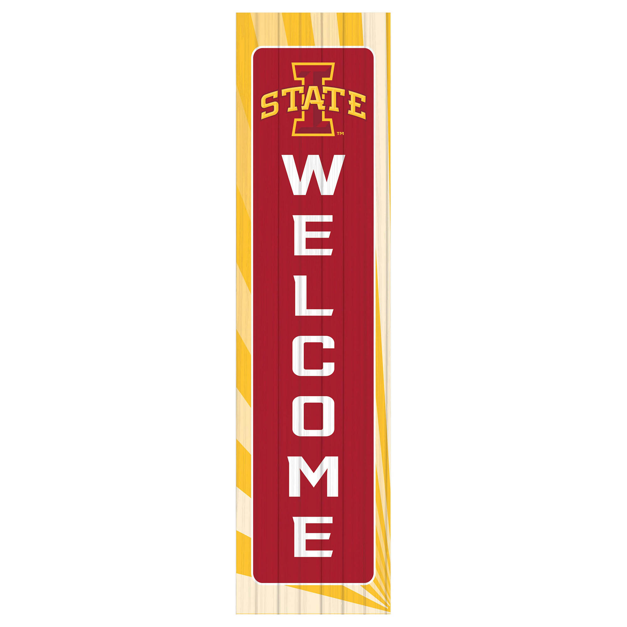 Iowa State Cyclones 47" Color Waves Porch Leaner Welcome Wall Sign ...