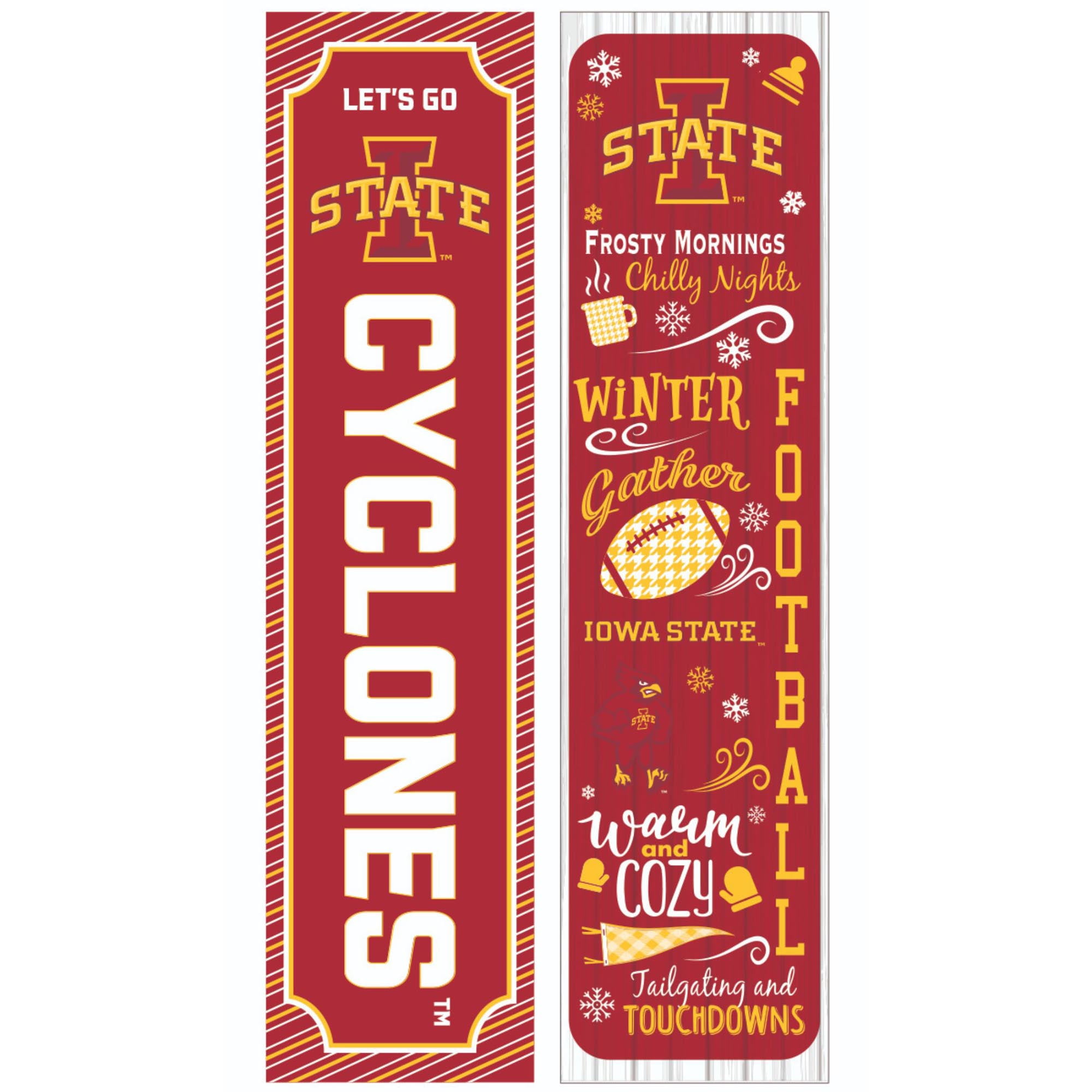 Iowa State Cyclones 47" Double Sided Winter Leaner Fan Sign - Walmart.com