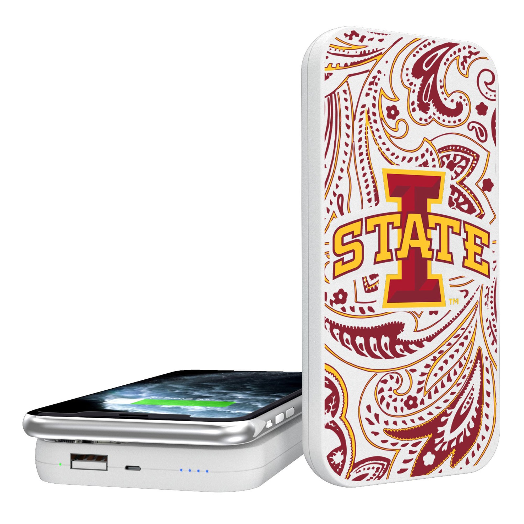 Iowa State Cyclones 5000mAh Paisley Design Wireless Powerbank - Walmart.com