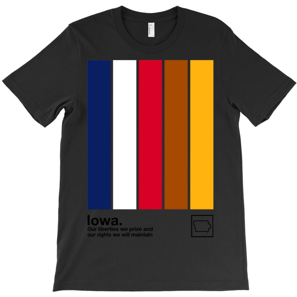 Iowa State Flag Funny Original Minimalist Artwork Poster Holiday ...