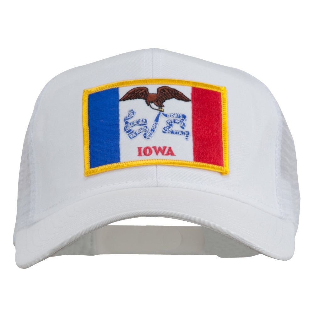 Iowa State Flag Patched Mesh Cap - White OSFM - Walmart.com