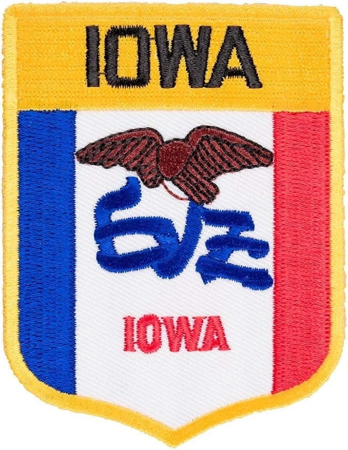 Iowa State Flag Shield Patch, United States of America Patches ...
