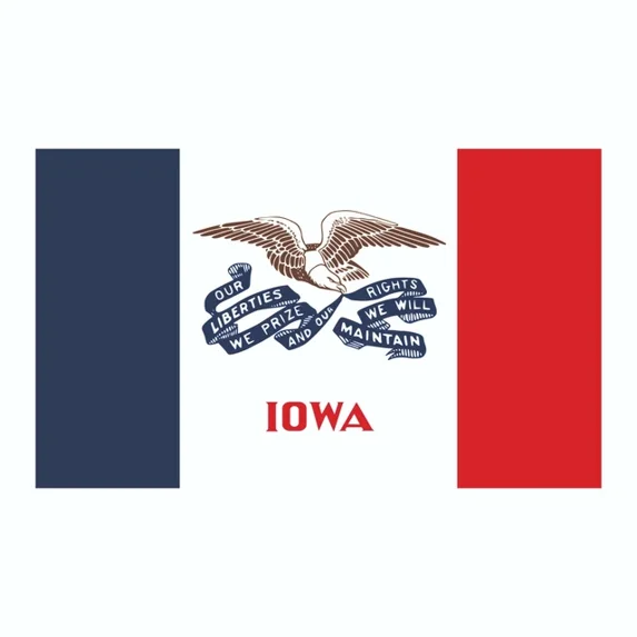 Iowa State Flag Sticker Vacation Sticker Phone Decal Water Bottle ...