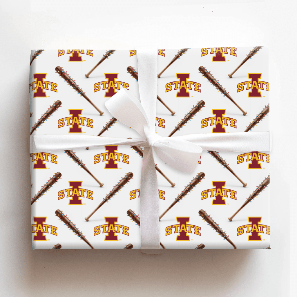 Iowa State Holiday Sluggers - Christmas Wrapping Paper Roll - Gift Wrap ...