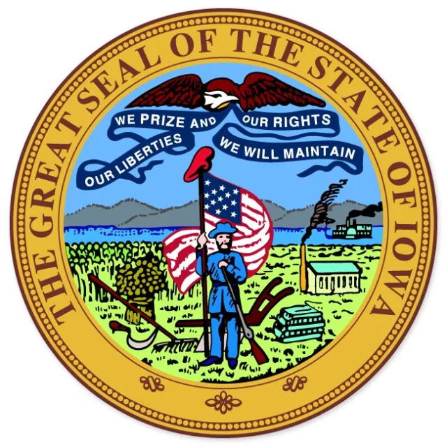 Iowa State Seal Sticker Phone Decal Water Bottle Stickers Car Decals ...