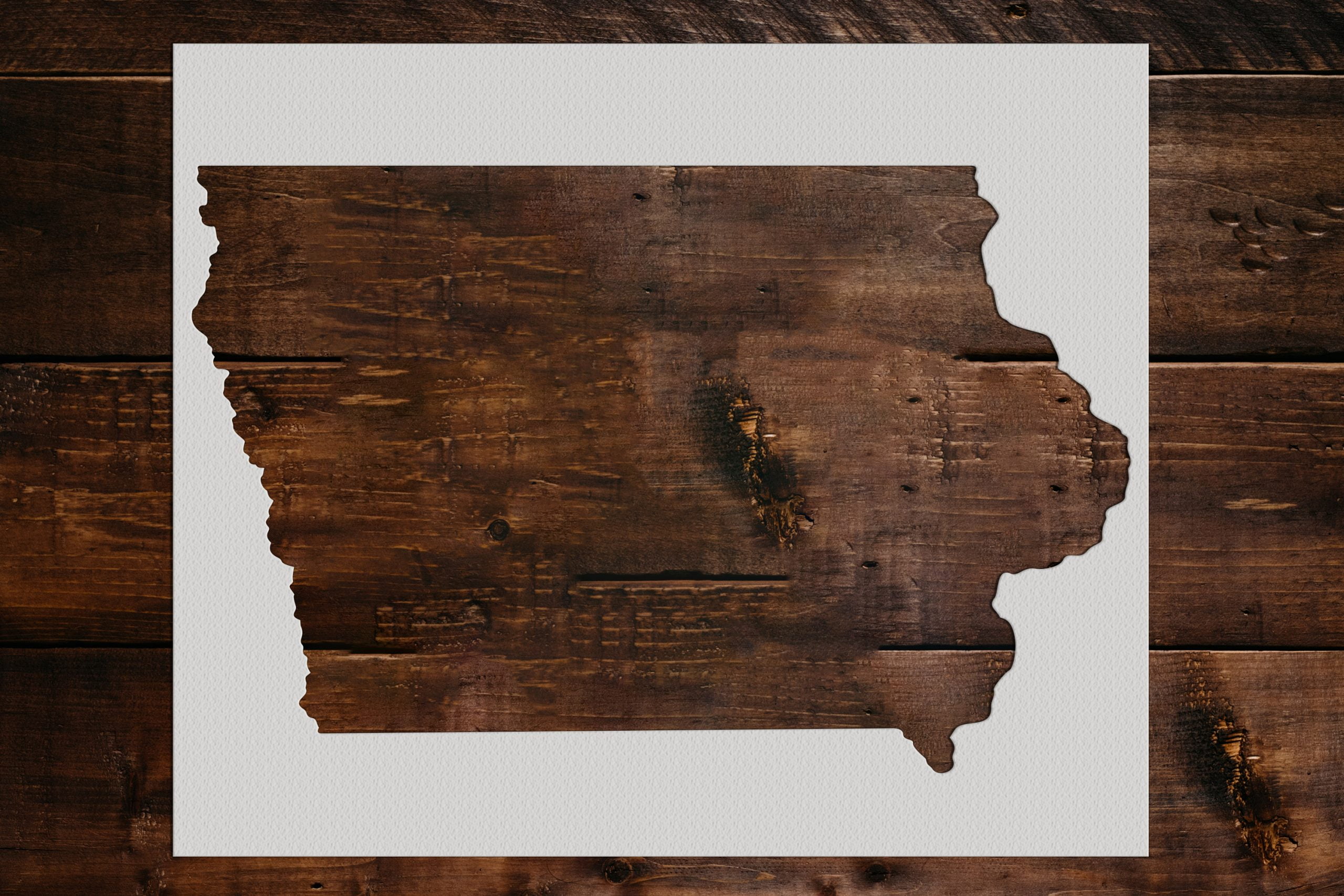 Iowa State Stencil- Art and Wall Stencil (36"x60") - Walmart.com