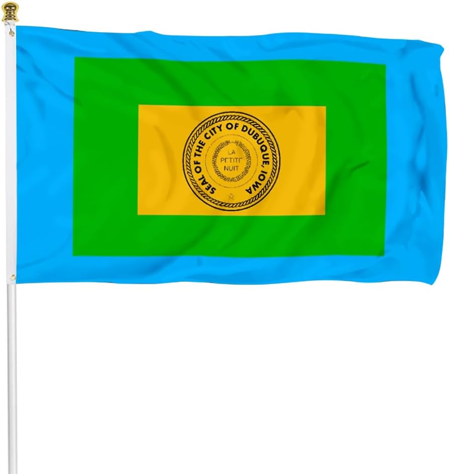 Iowa banner City of Dubuque Flag 3x5ft - Walmart.com