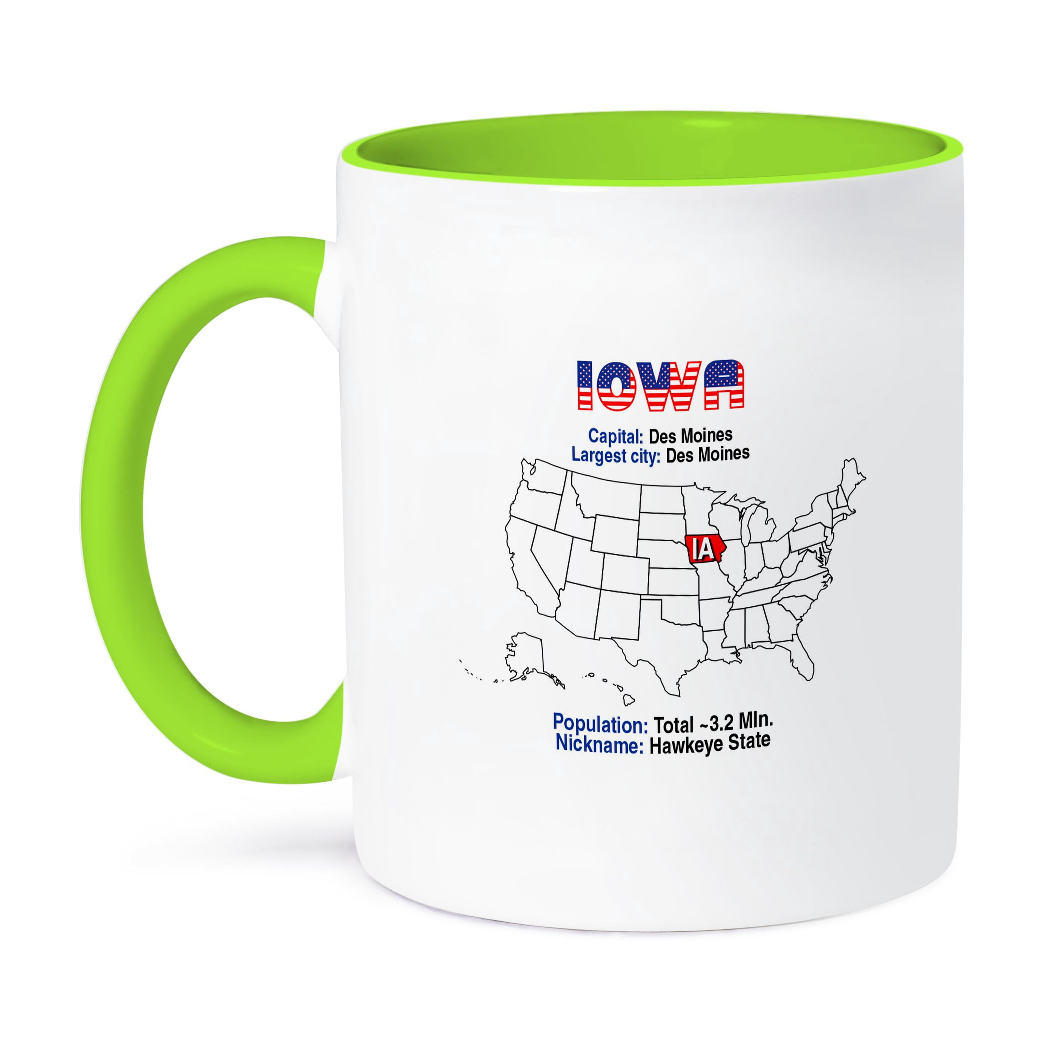 3dRose, Iowa state of the USA, American map, facts, compelling details ...