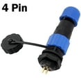 Ip68 Waterproof Aviation Plug Socket Connector Sd13 Male and Female Connector 4 Pin - Walmart.com