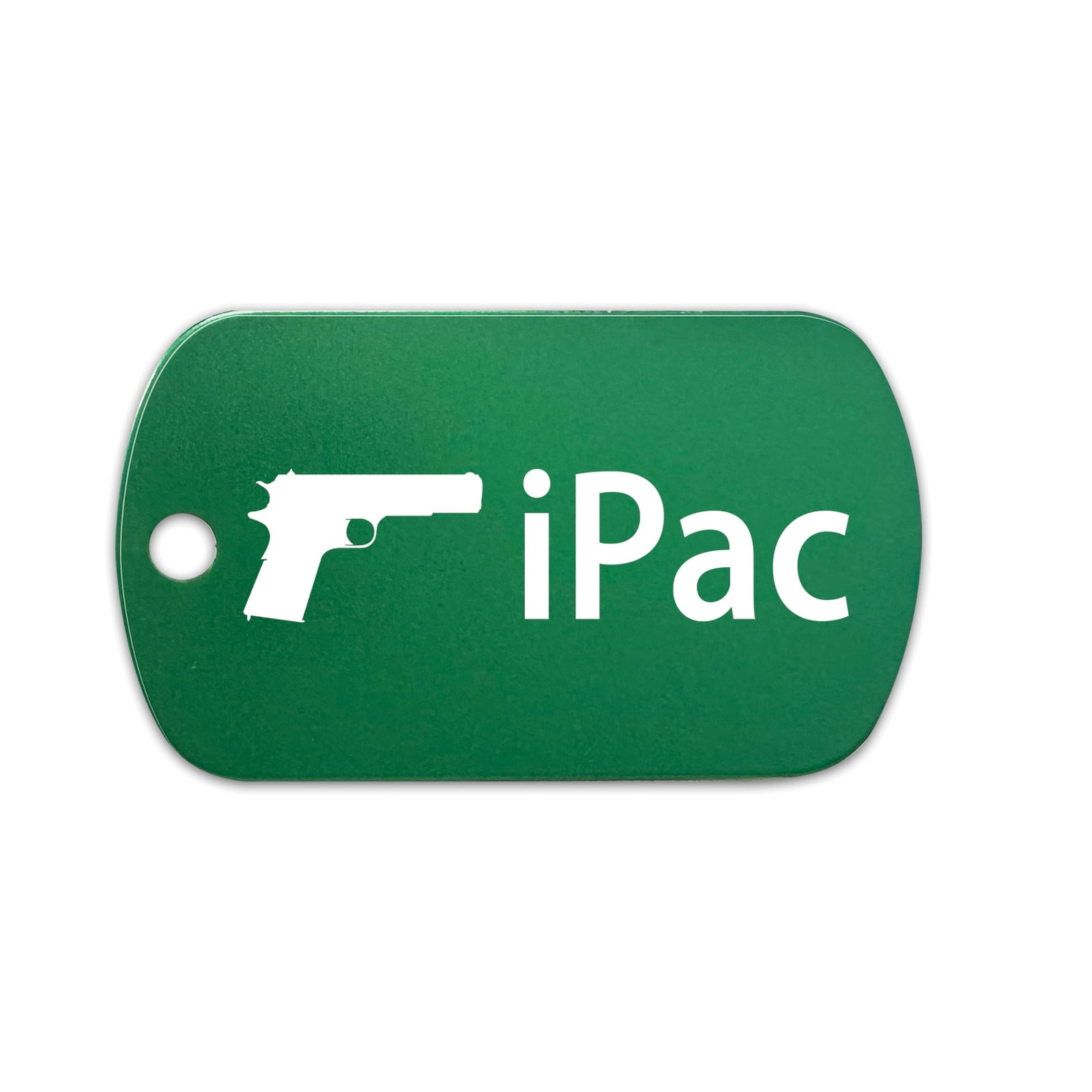 Ipac GI Dog Tag Aluminum Keychain v2 - Green - Walmart.com