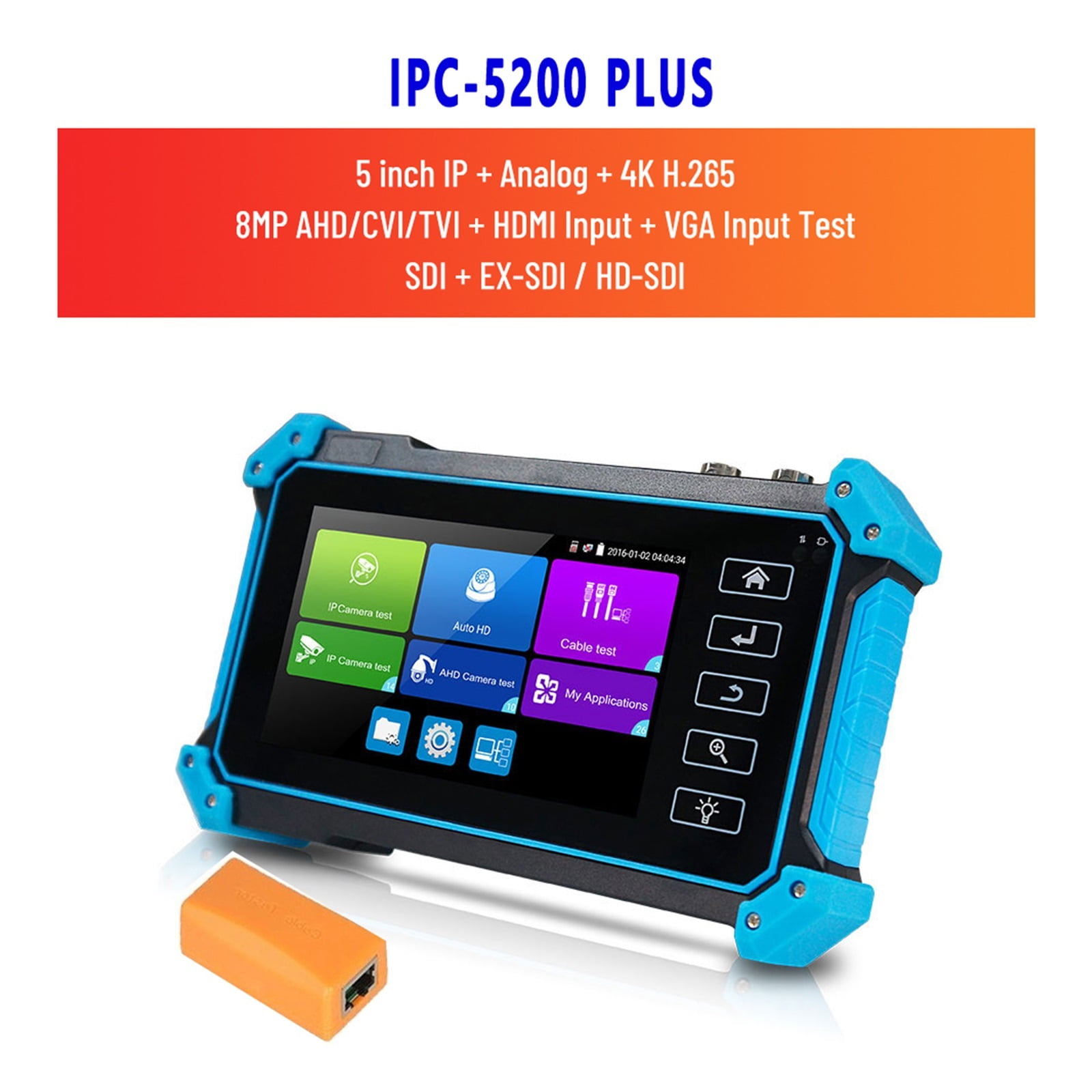 Ipc 5200 C Plus Rj45 Tester Network Cable Tester Cctv Camera Tester Monitor For Security Camera