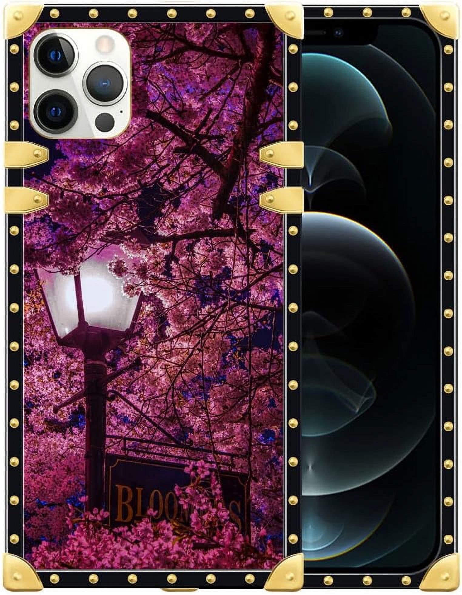 Iphone 12 Pro Max Case,Nature Purple Lighting Tree Square Soft Tpu ...