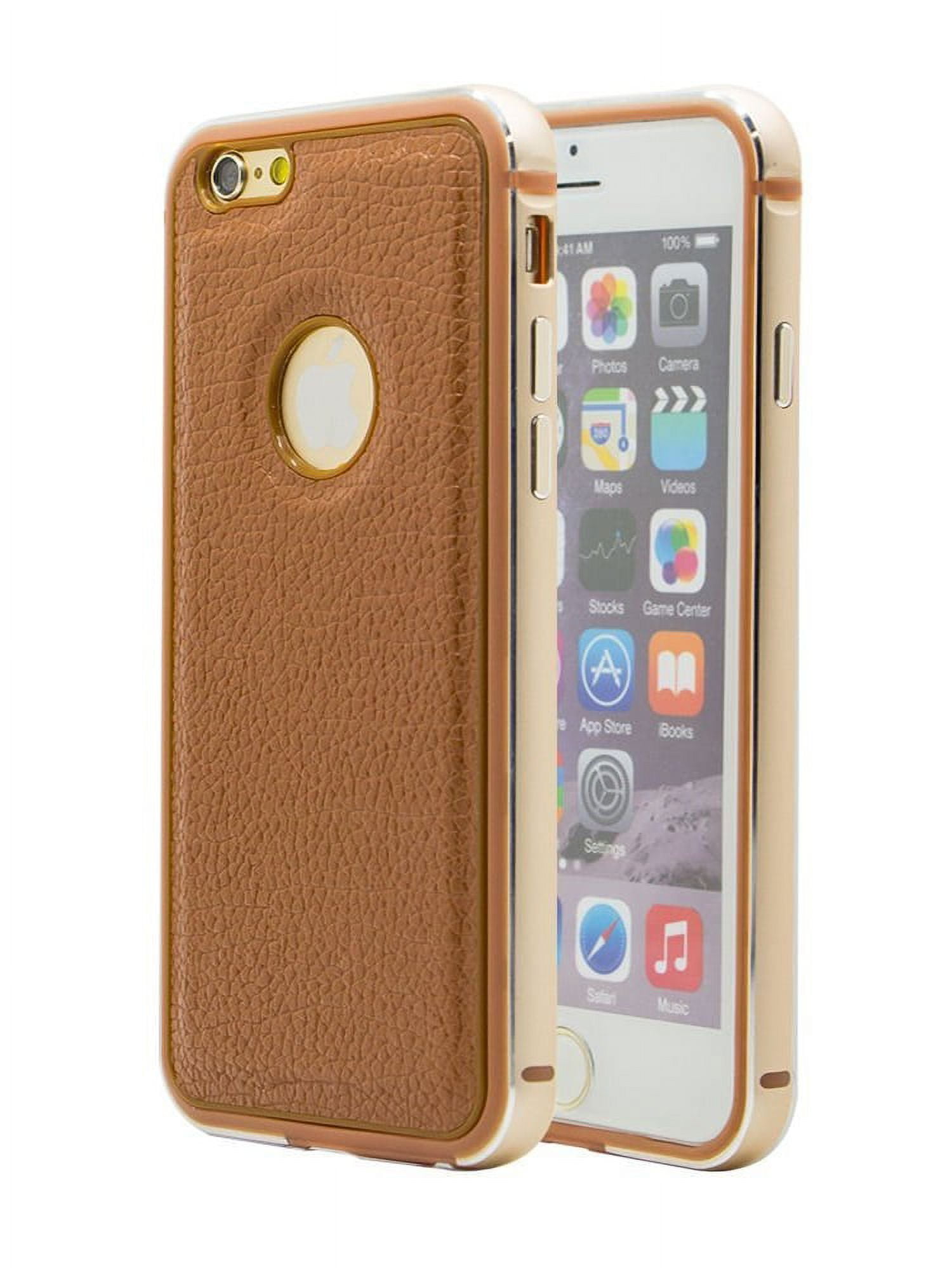 Iphone 6s Case,Mignova Ultra Slim Leather Back Case with Metal Bumber ...