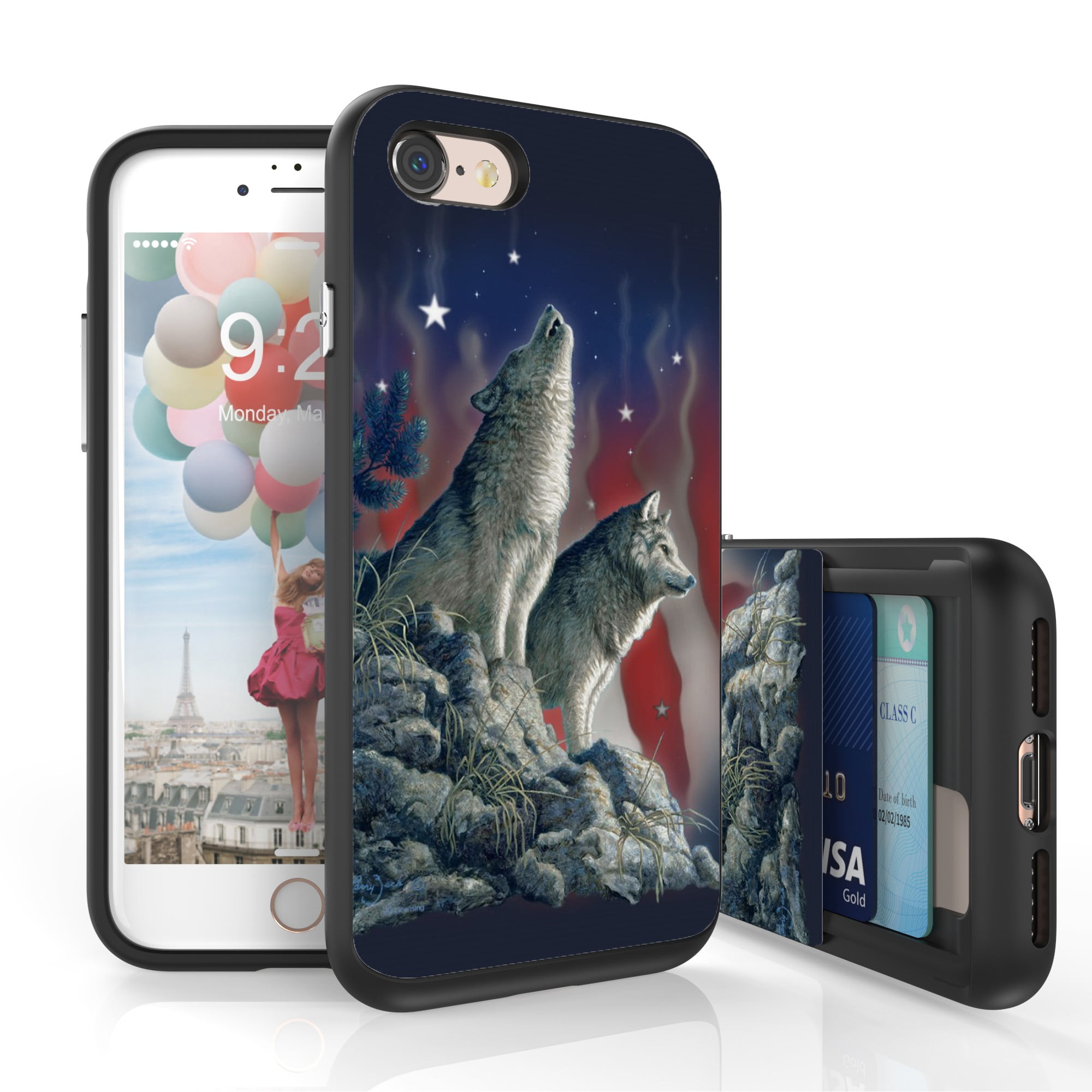 Iphone 7, Iphone 7s, Iphone 8, Iphone 8s Case, DuoShield Slim Wallet ...