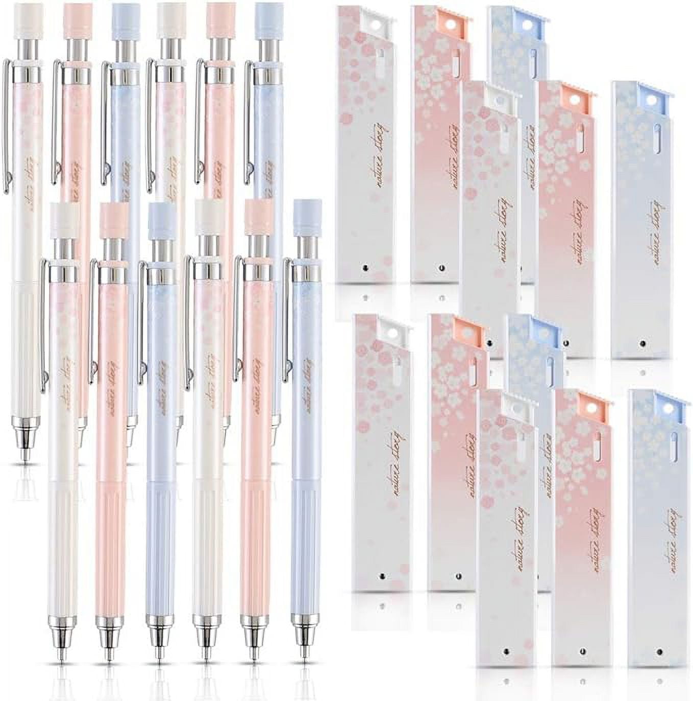Ipienlee Cherry Mechanical Pencil Set with Lead, 12 pcs 0.5mm ...