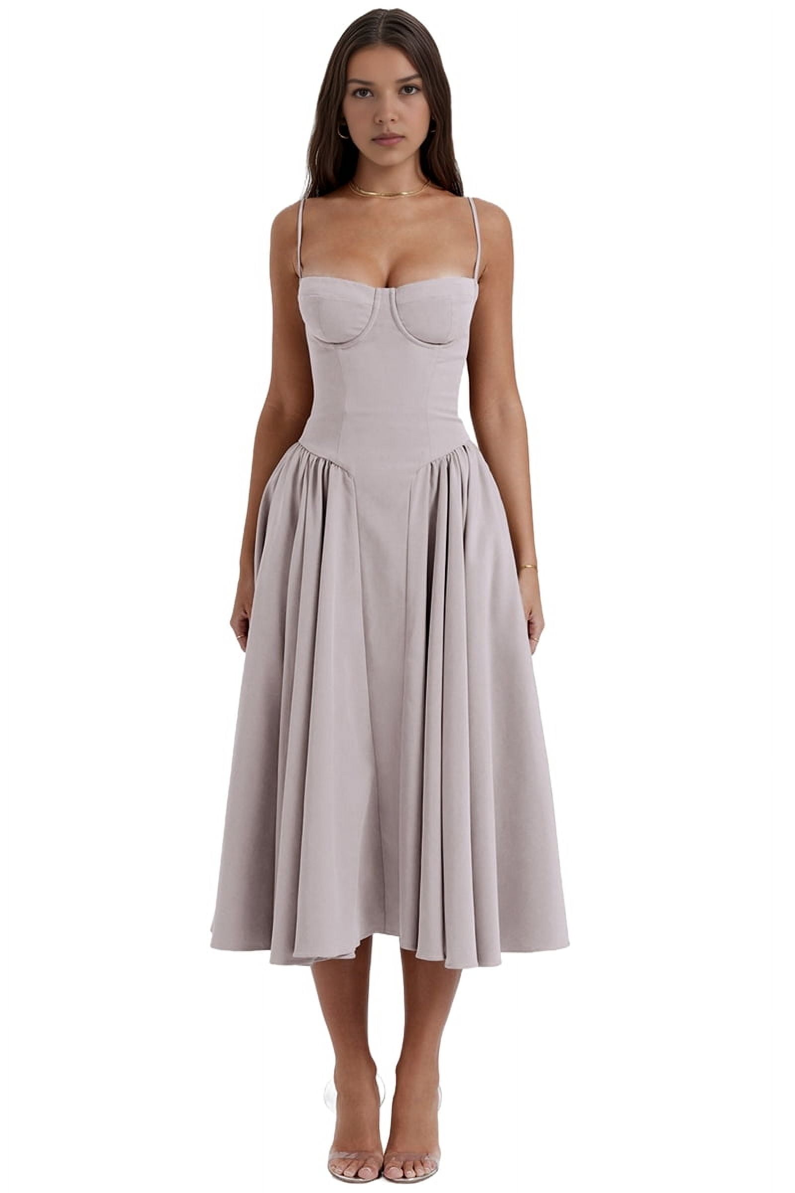 Ipladies Women'S 2025 Summer Dress Spaghetti Strap Boho Fit Slim Fit ...