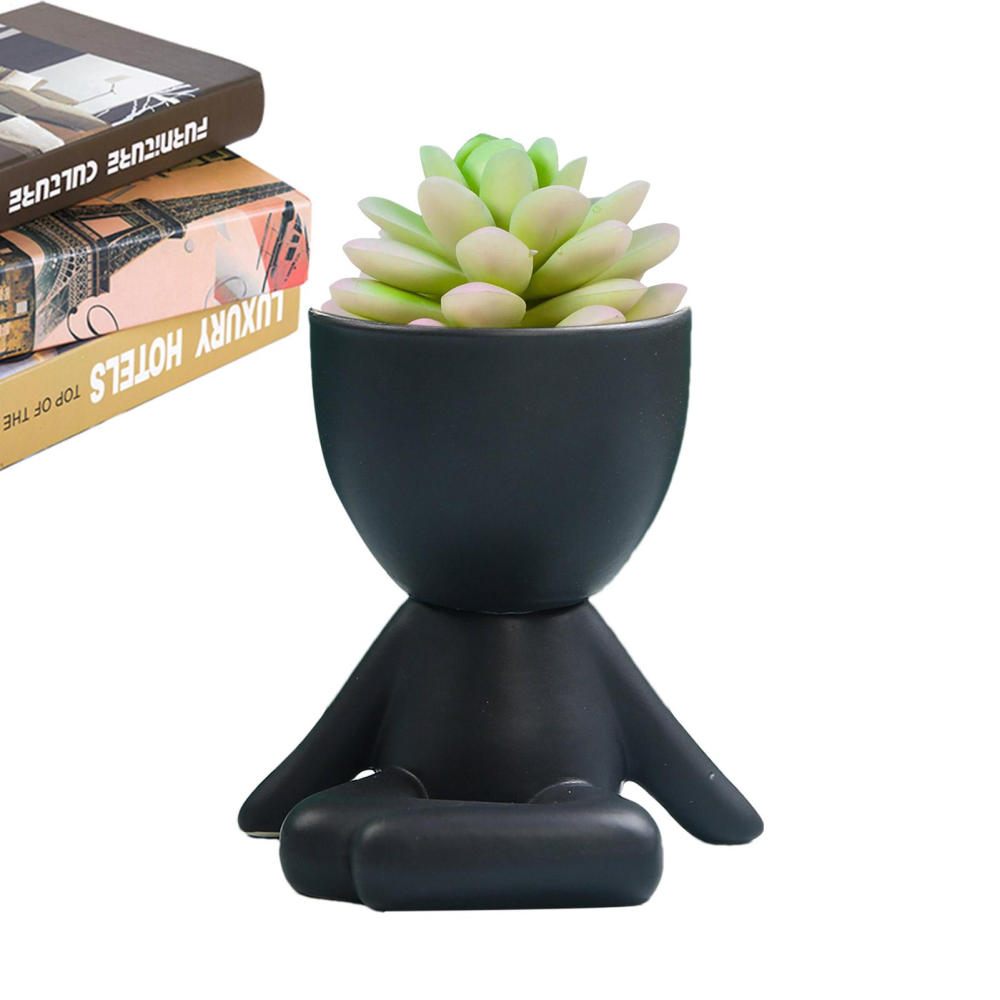 Ipretty Face Pots Head Small Ceramic Pots for Indoor Plants with ...