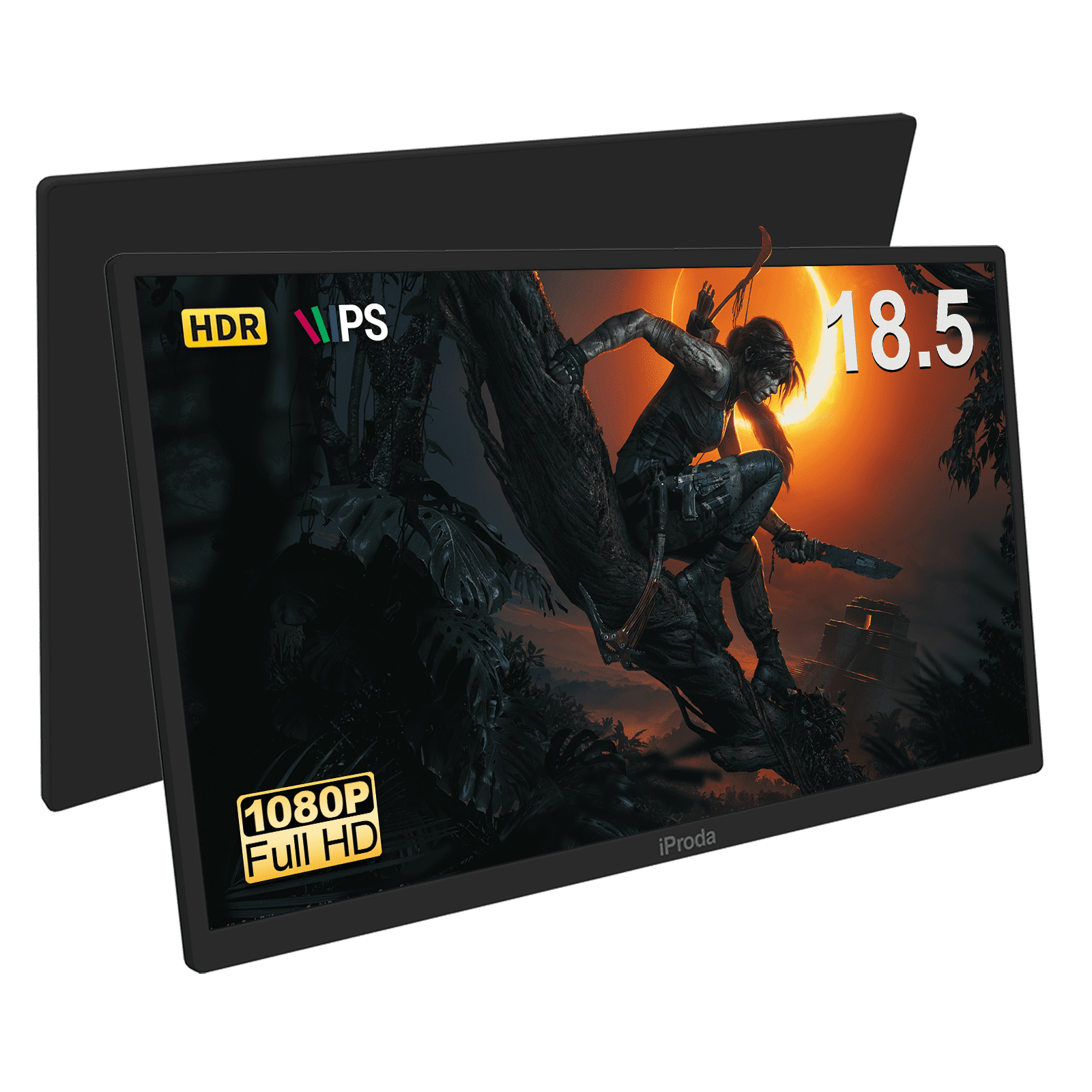 Iproda Portable Monitor 120hz FHD 1080P 18.5 Inch Portable Monitor for ...