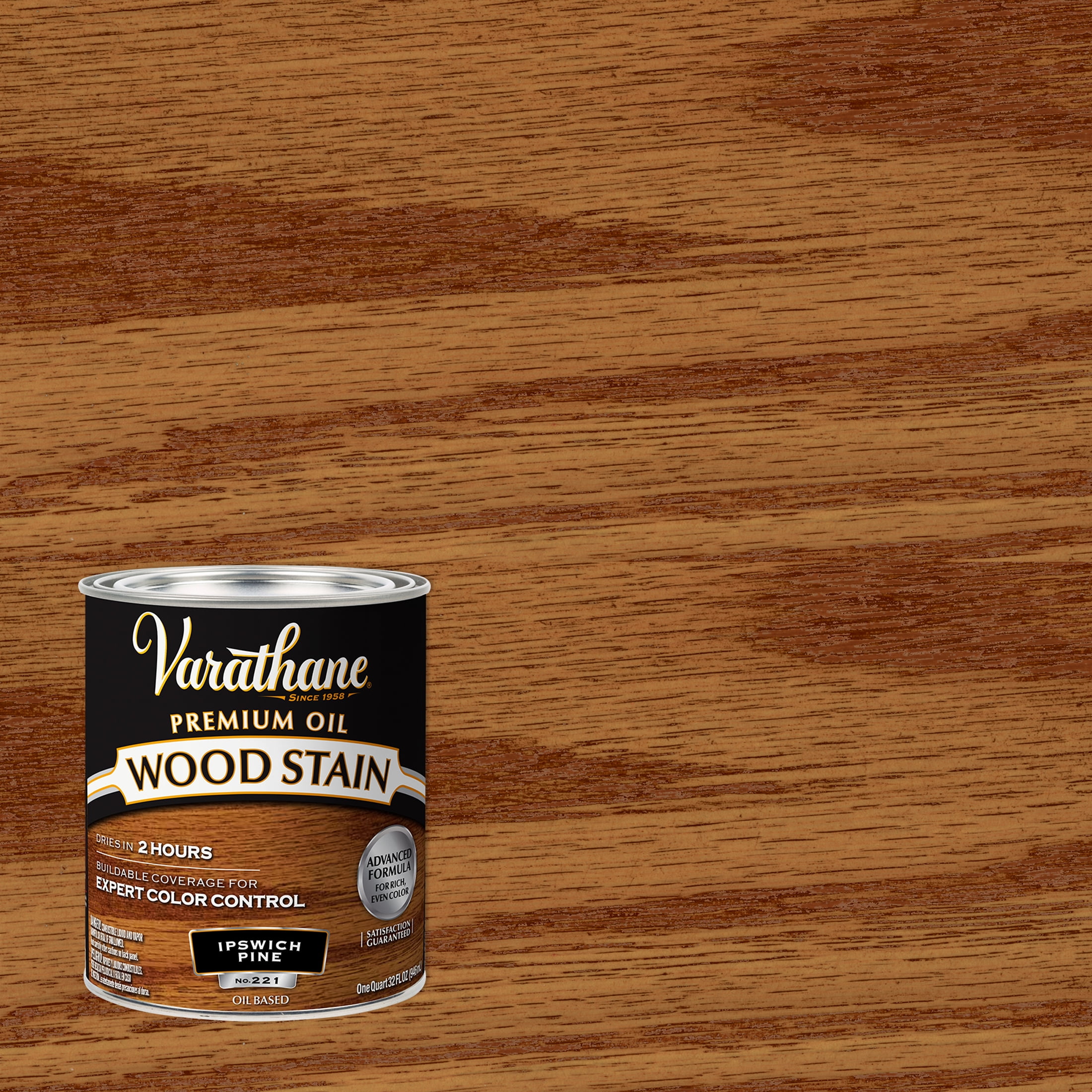 2 Pack, Ipswich Pine, Varathane Premium Oil-Based Interior Wood Stain-211714H, Quart - Walmart.com