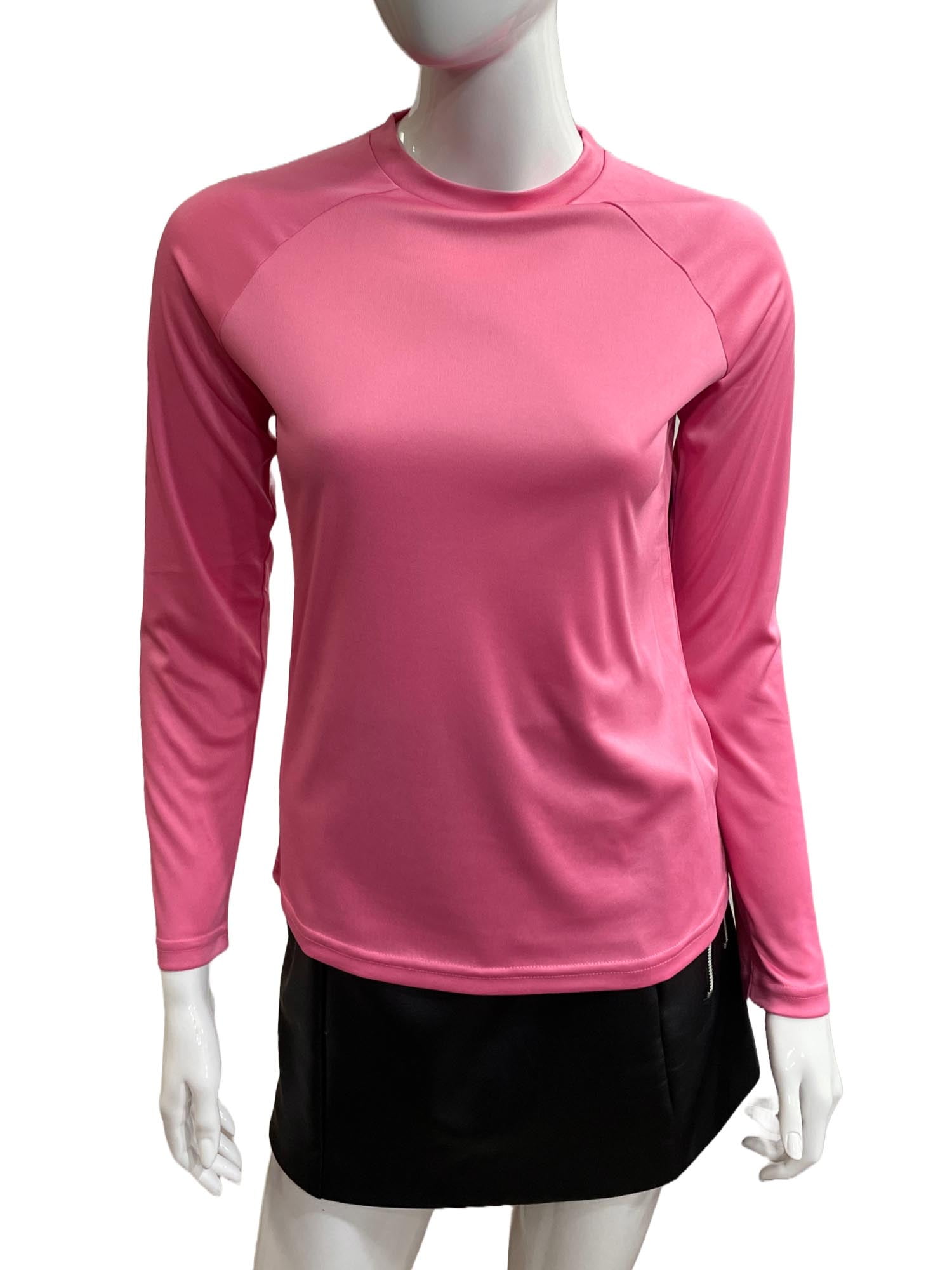Iq Ladies Solid Bright Pink L Rashguards - Walmart.com