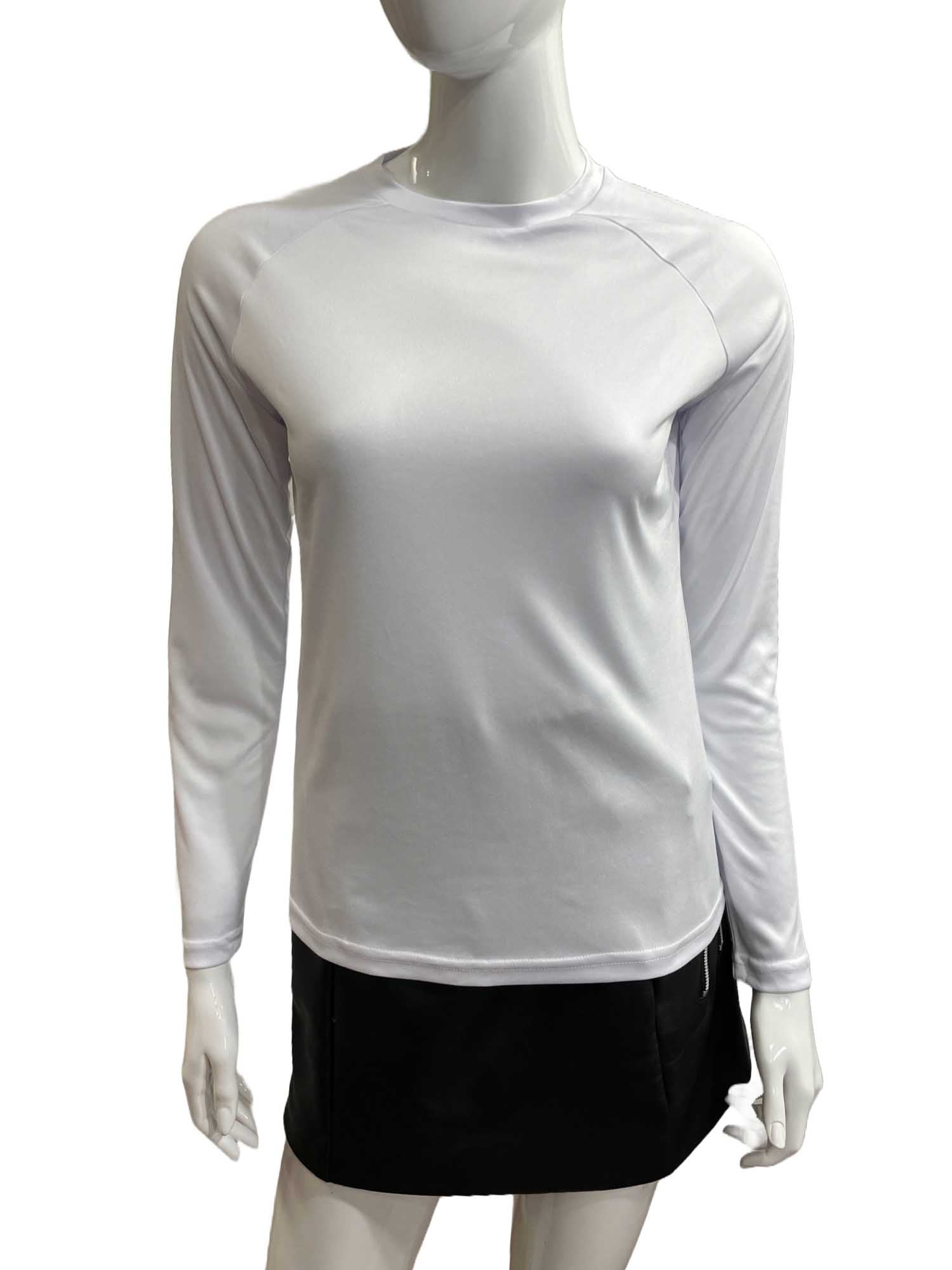 Iq Ladies Solid White S Rashguards - Walmart.com