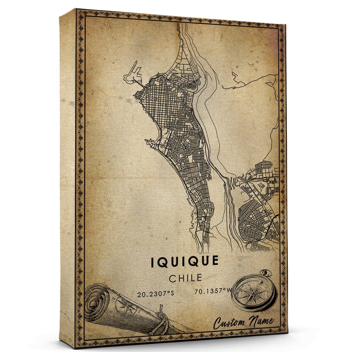 Iquique Map Poster, Chile Map Art Poster, Canvas, Iquique Map City ...