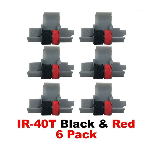 Ir-40T Black And Red Calculator Ink Rollers Ir40T For Sharp Casio,Pack ...