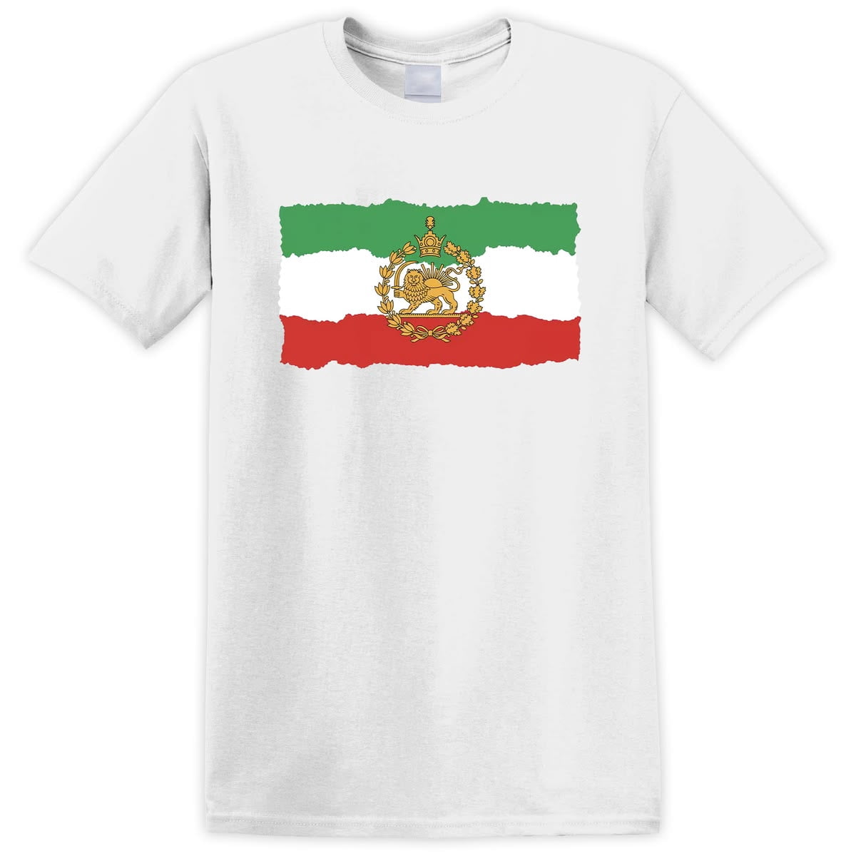 Iran Flag T-Shirt, Persian Lion and Sun Graphic Tee, Shir-o-Khorshid ...