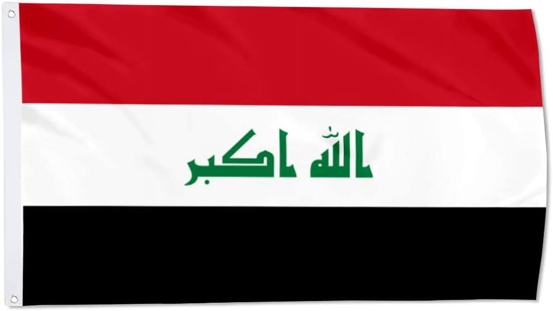 Iraq Flag - UV Fade Resistant Double Sided and Polyester banner (Iraq ...