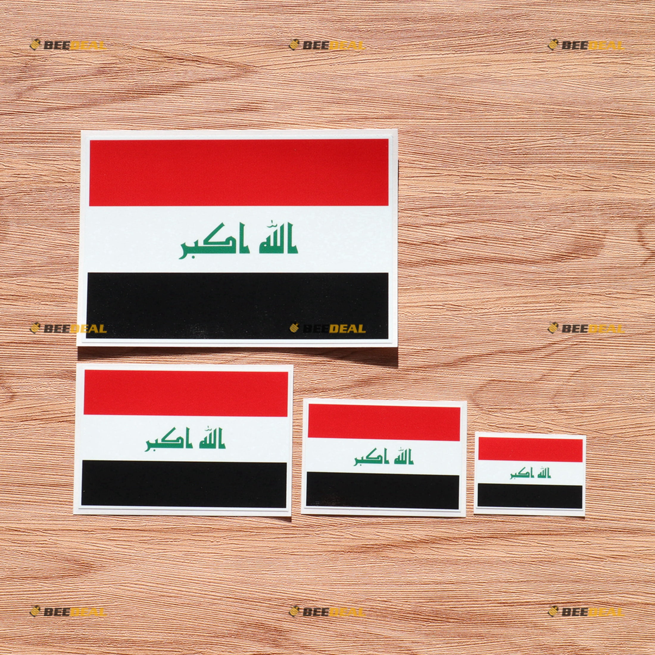 Iraq Iraqi Flag Vinyl Decal Sticker - 4 Pack Glossy, 2 Inches, 3 Inches ...