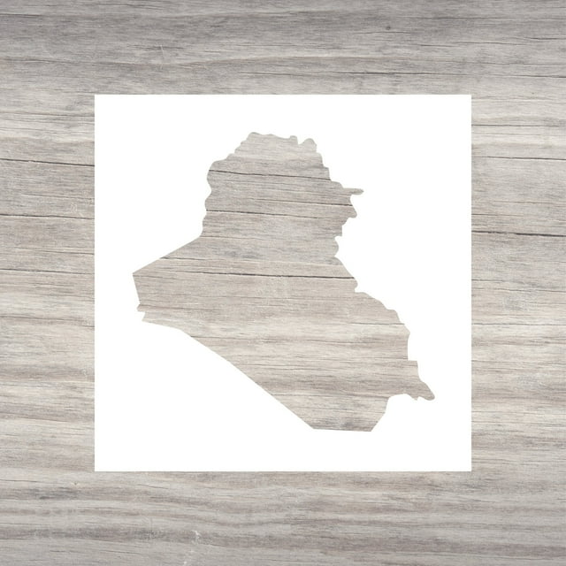 Iraq Map Stencil| Reusable Craft Stencil Of Iraq| Arab| Arabic Art ...