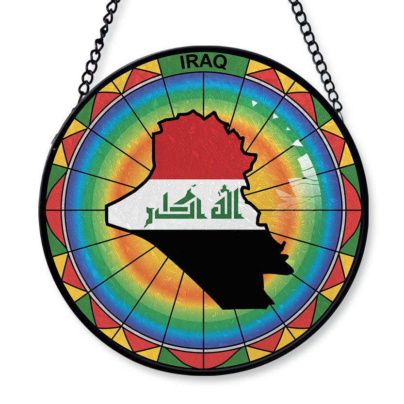 Iraq Travel Decor Suncatcher Stained Glass Window Hanging, Gift for ...