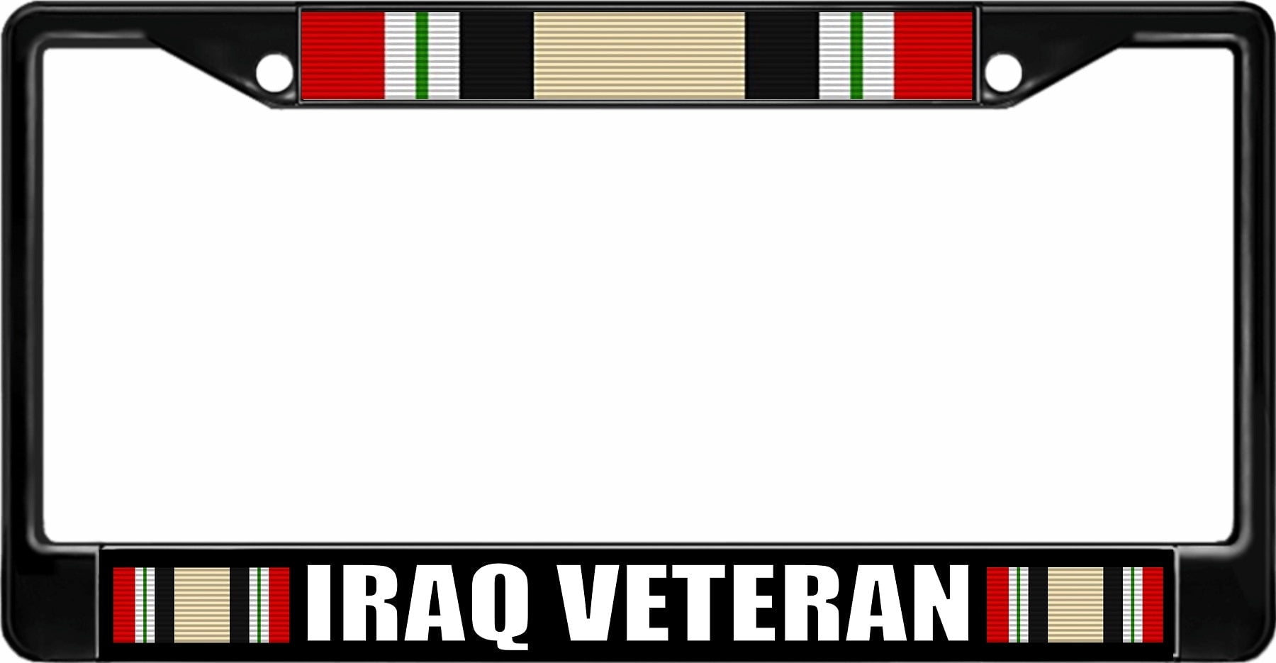 Iraq Veteran Black License Plate Frame - Walmart.com