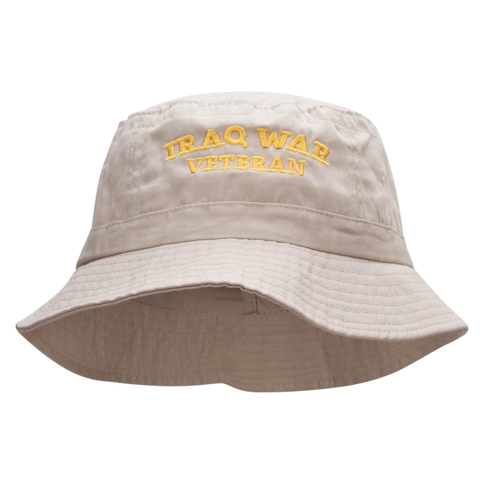 Iraq Veteran Embroidered Bucket Hat - Natural OSFM - Walmart.com