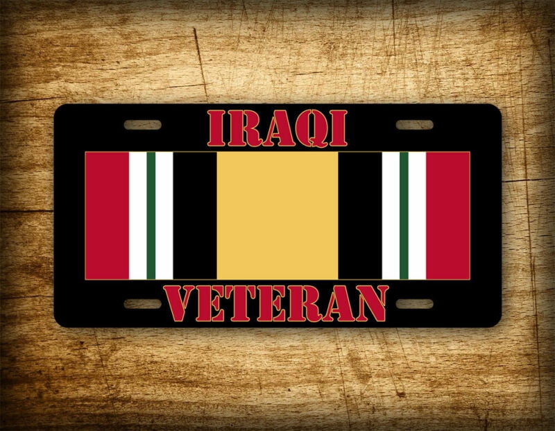 Iraq War Veteran License Plate Iraqi War Vet Auto Tag - Aluminum ( 12 ...