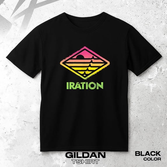 Iration Reggae Dub Rock Band Neon Logo Music Fan Concert Tour Unisex T ...