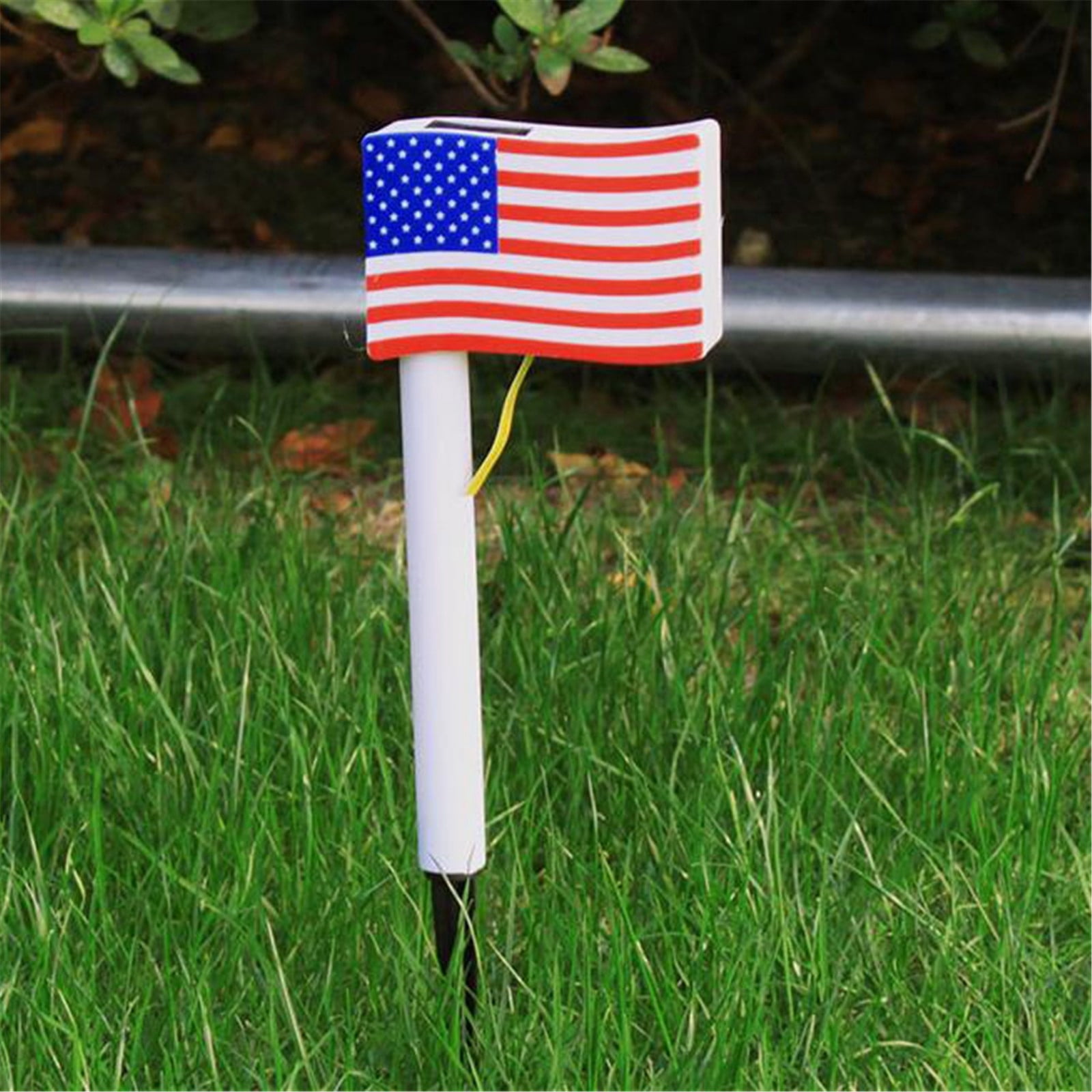 Ireezec Solar American Flag Lawn Light Patriotic Solar Stake Light for ...