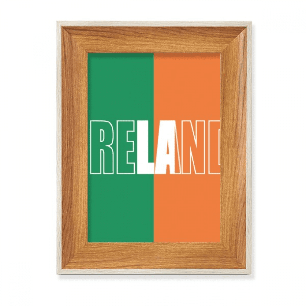Ireland Country Flag Name Desktop Wooden Photo Frame Display Picture ...