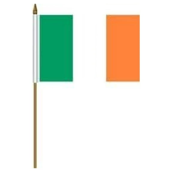 Ireland Flag Mini 4x6 Inch - Irish Stick Flags with Plastic Pole ...